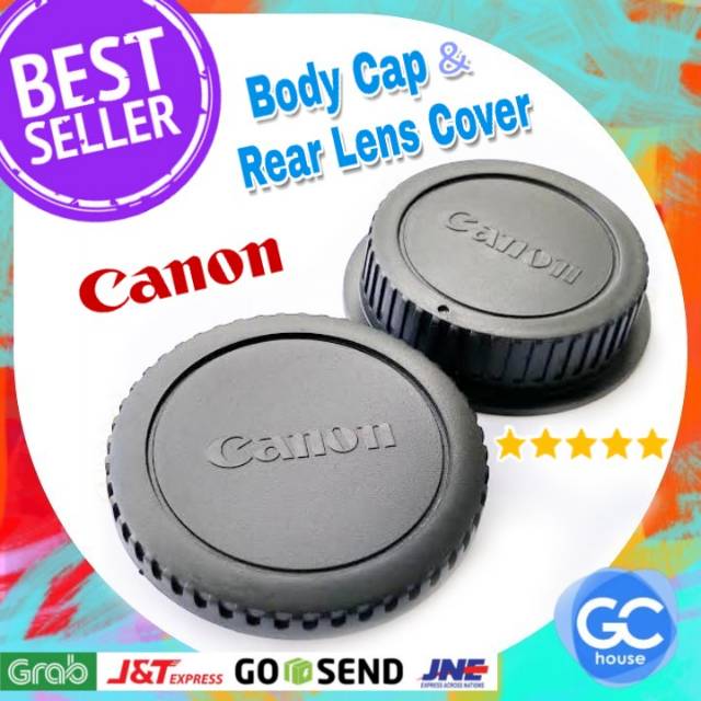 Jual Body Cap & Rear Lens Cap Canon DSLR Tutup Body Lensa Kamera ...