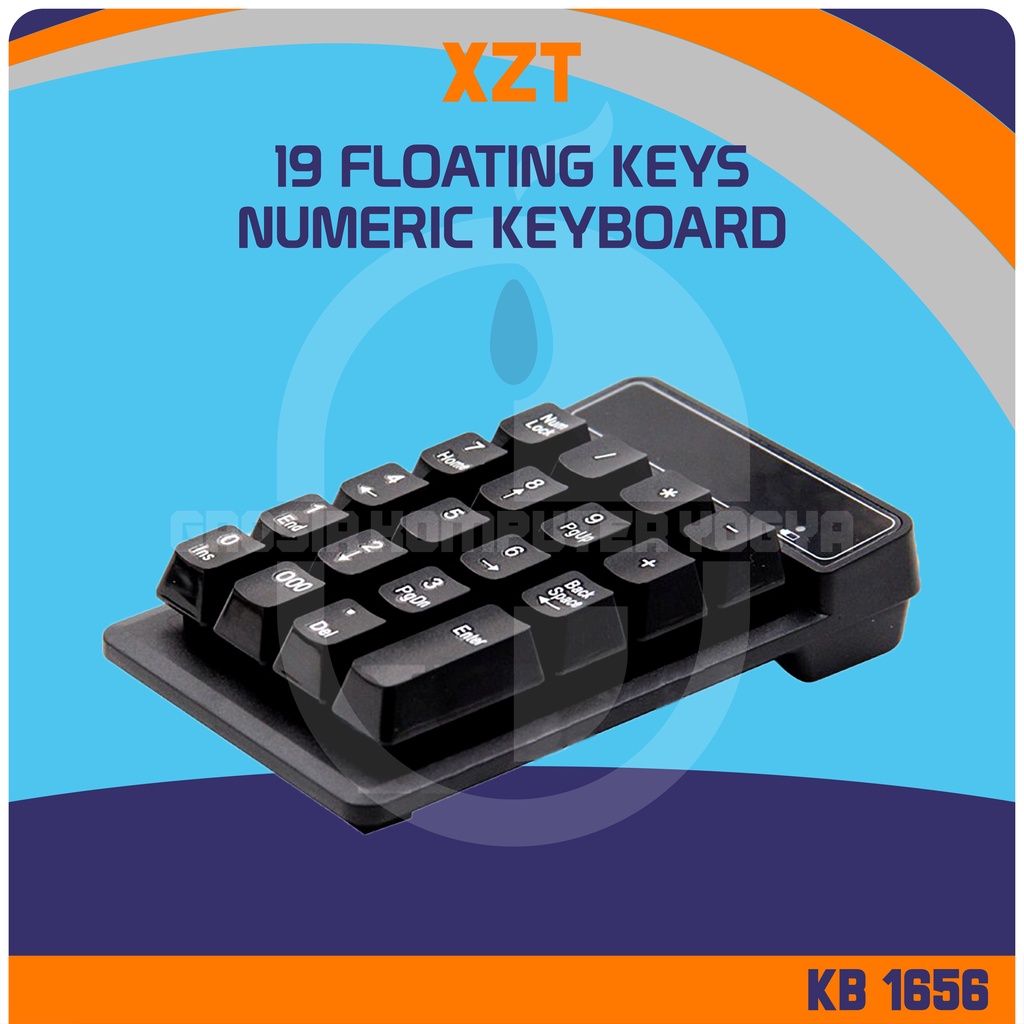 Jual XZT Mini Numeric Floating Keypad 19 Buttons Keyboard | Shopee ...