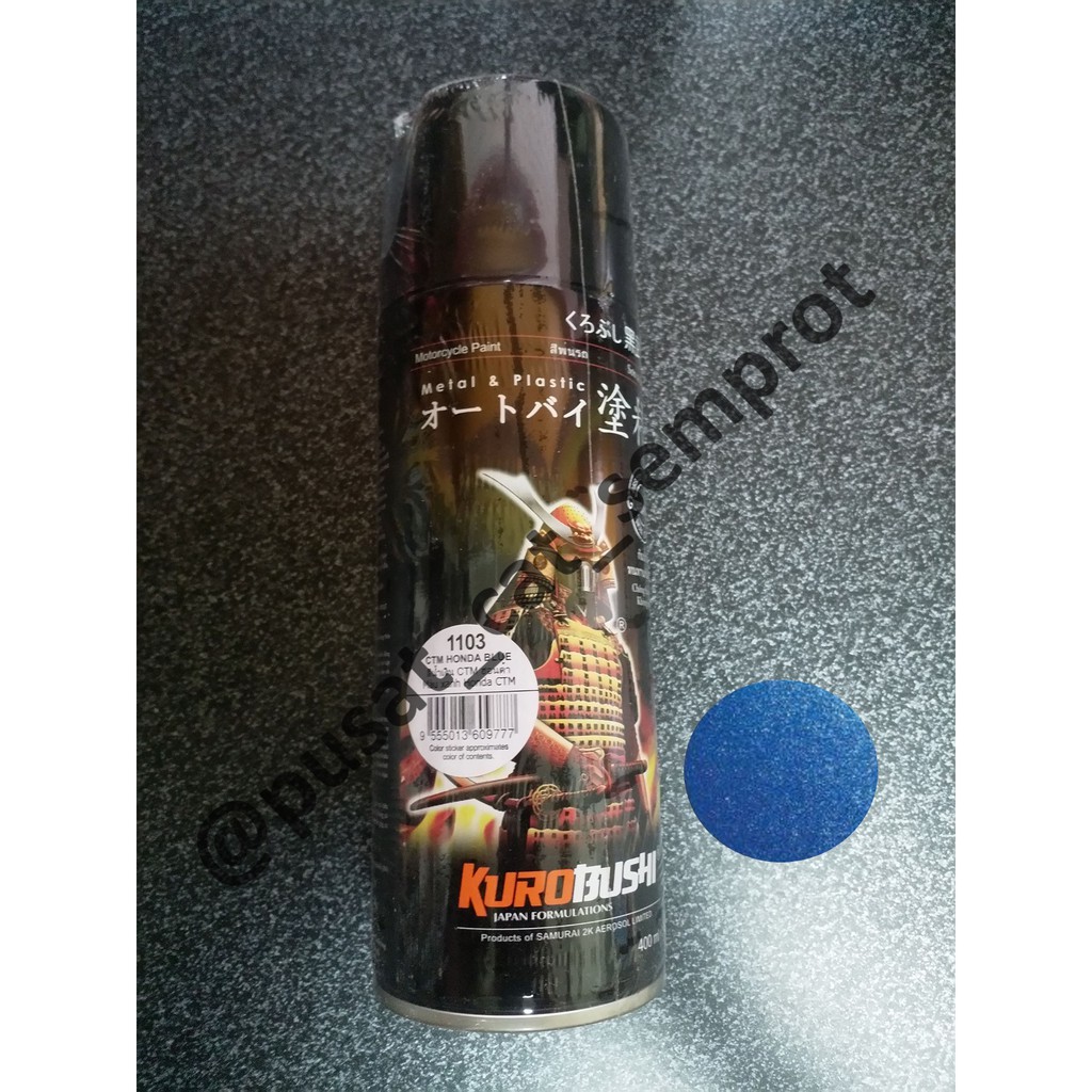 Jual Cat Samurai - 1103 CTM Honda Blue 400ML (Biru Metallic) | Shopee ...