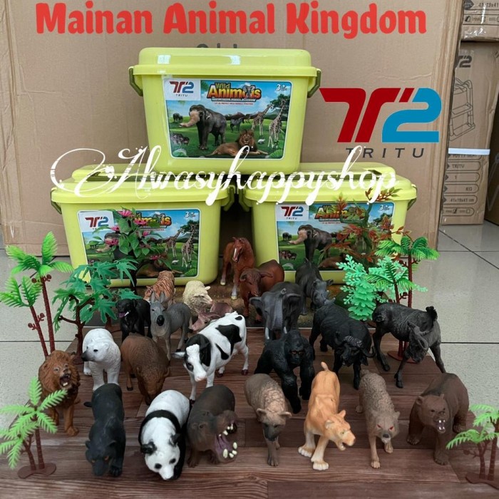 Jual Mainan Hewan Animal set/Wil Animal Kingdom 23pc Hewan dan 20 pohon ...