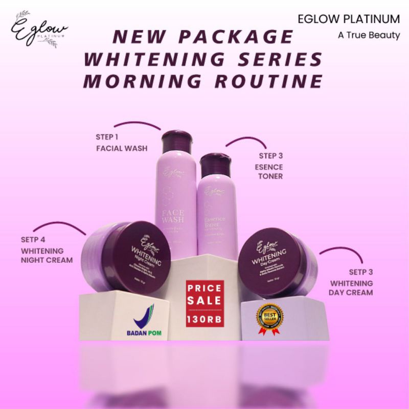 Jual E GLOW PLATINUM WHITENING SERIES | Shopee Indonesia