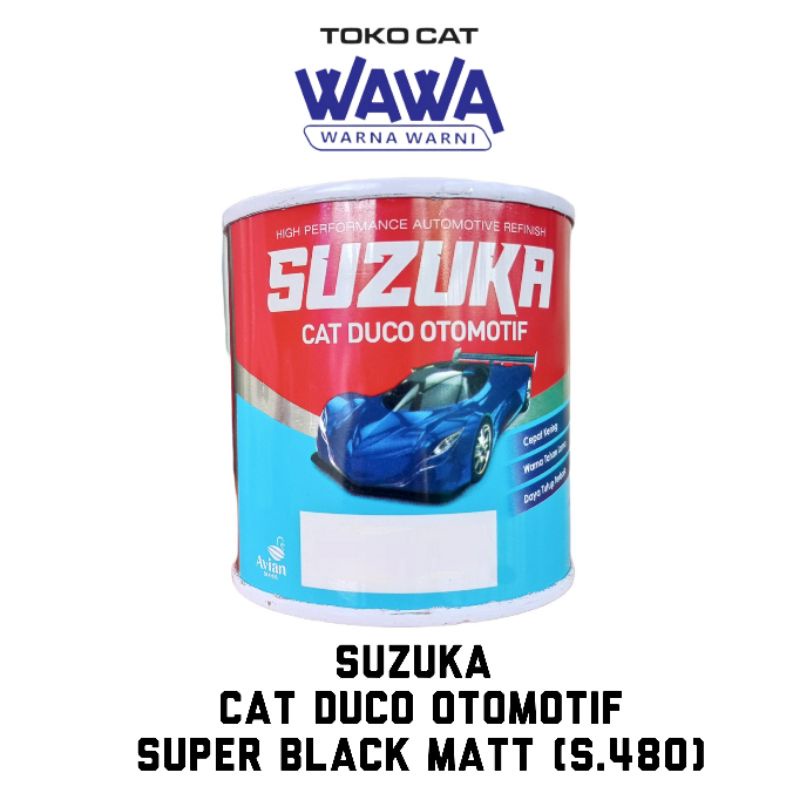 Jual cat duco Suzuka Super Black Matt S480M hitam dop cepet kering ...
