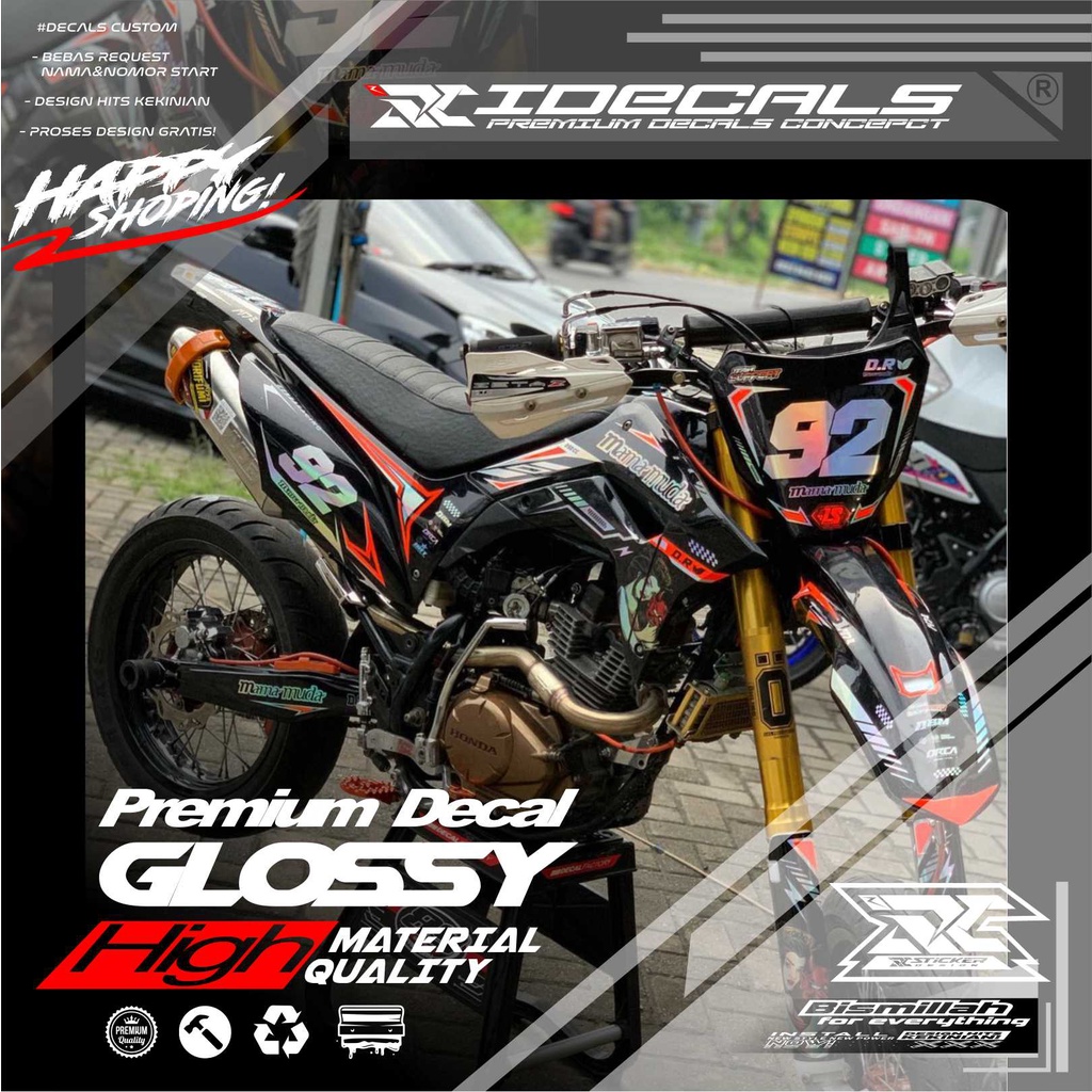 Jual 0070 sticker decal fulbody honda crf 150L desain custom | Shopee Indonesia