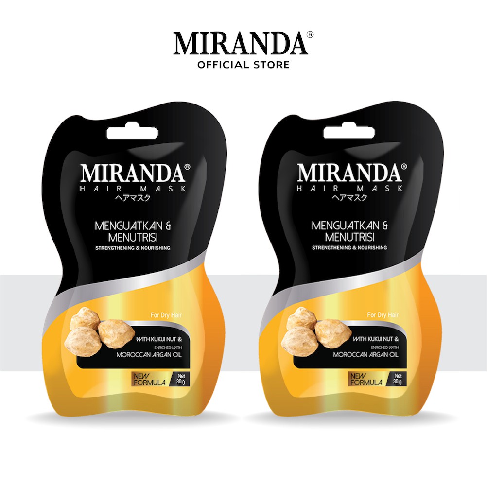 Jual Miranda Hair Mask (Masker Rambut) Sachet Kukui Nut 30gr (Paket 2 ...