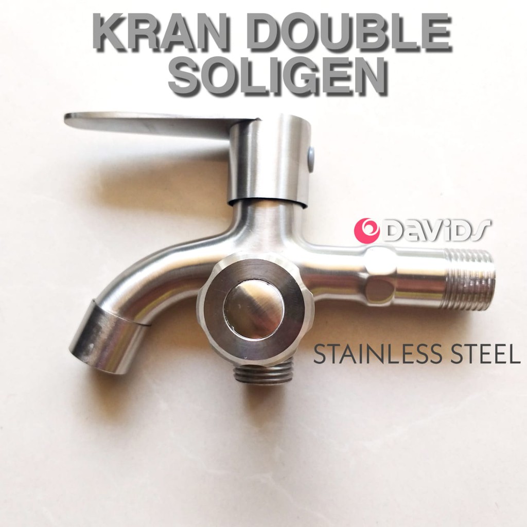 Jual Soligen Kran Shower Cabang Sower Keran Double Dobel Stainless ...