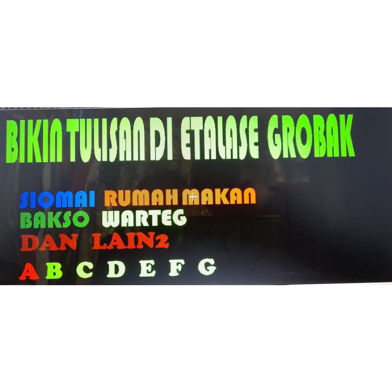 Jual Sticker huruf ,gerobak, etalase ,rumah makan dll | Shopee Indonesia
