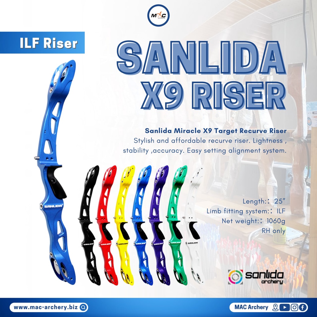 Jual RISER BUSUR PANAH ALUMINIUM 25'' ILF RECURVE SANLIDA MIRACLE X9 ...
