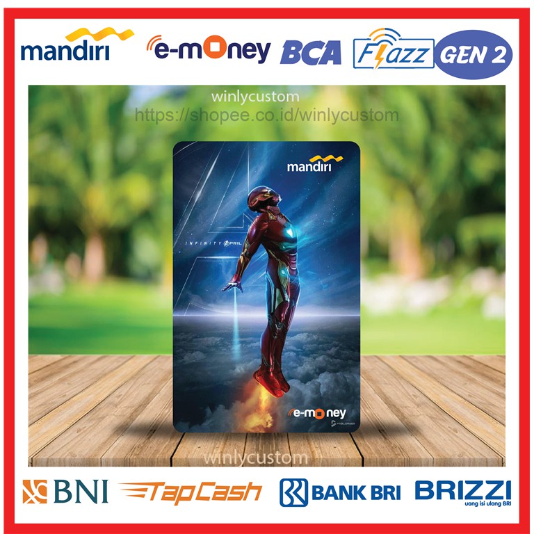 Jual KARTU EMONEY ETOLL SUPERHERO AVENGERS IRONMAN E MONEY MANDIRI ...