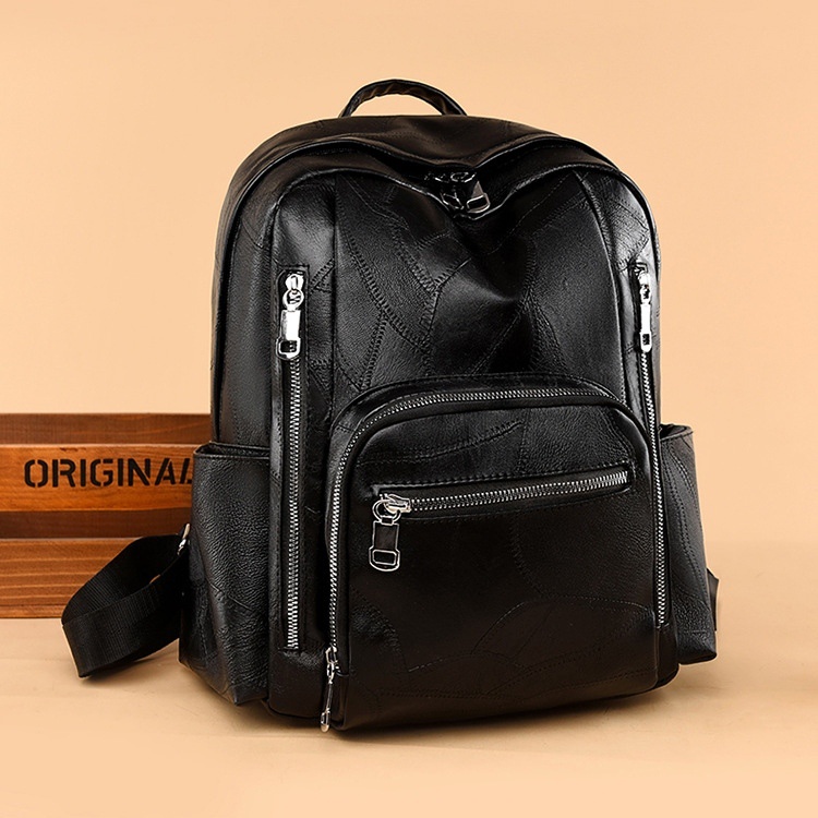 Jual TAS RANSEL WANITA KULIT HITAM TA485B5 MANIYA PREMIUM SEKOLAH ...