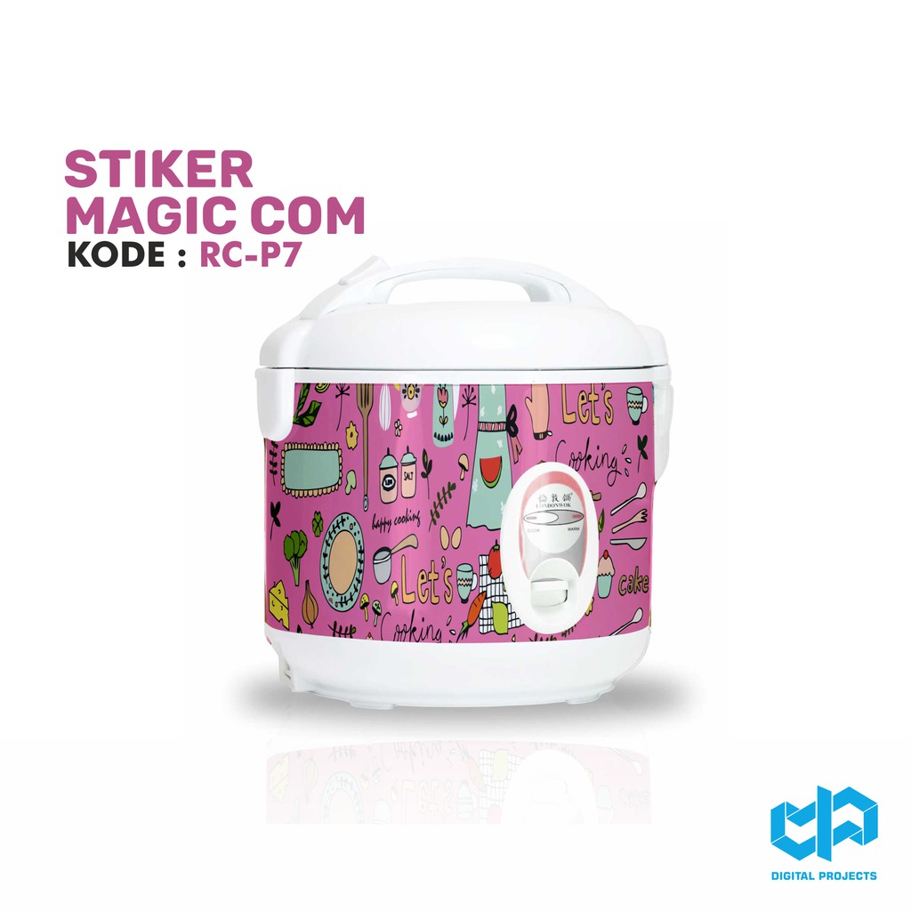 Jual Stiker Premium Sticker Magic Com tulisan Motif Pattern masterchef ...