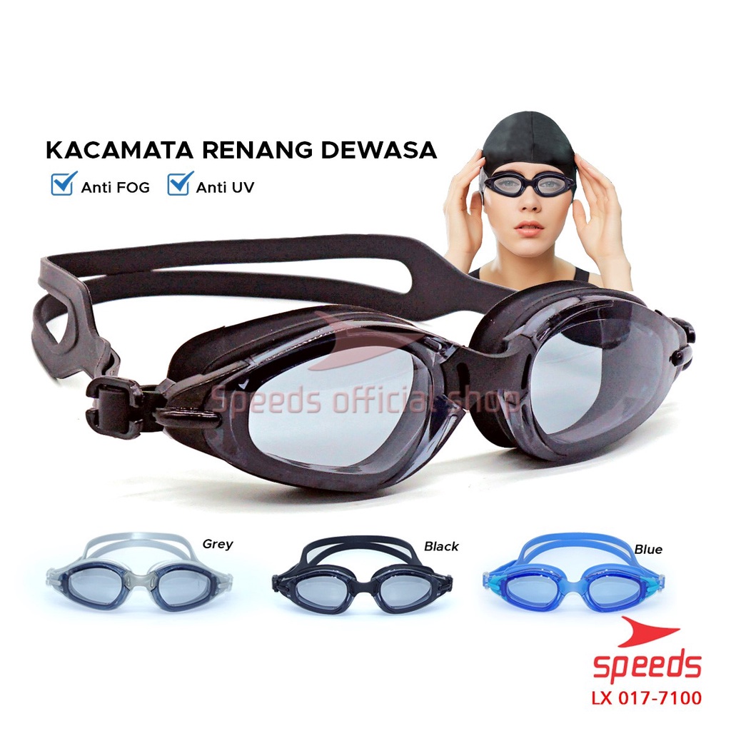 Jual SPEEDS Kacamata Renang Dewesa Swimming Goggles Anti Fog & UV ...