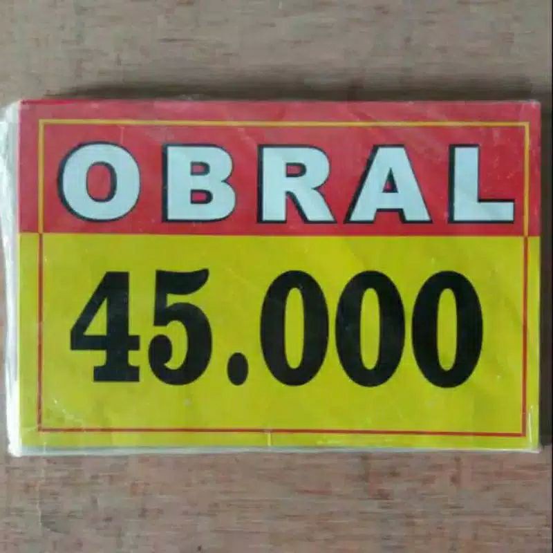 Jual kertas harga obral / kertas bandrol harga per/pcs | Shopee Indonesia