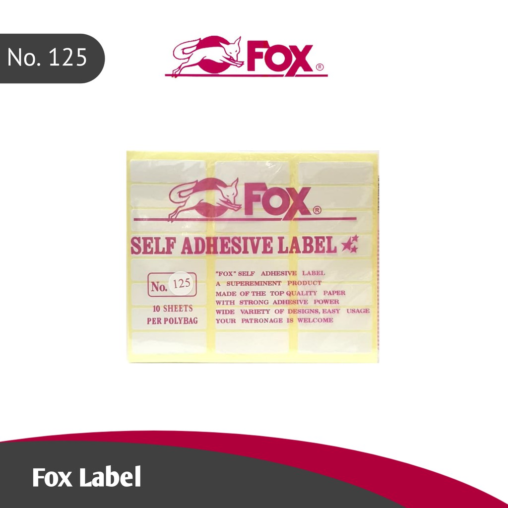 Jual Fox Label No. 125 ( 25 Pcs ) | Shopee Indonesia