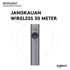 Jual Logitech Spotlight Wireless Presentation Remote - SLATE- Laser Pointer | Shopee Indonesia
