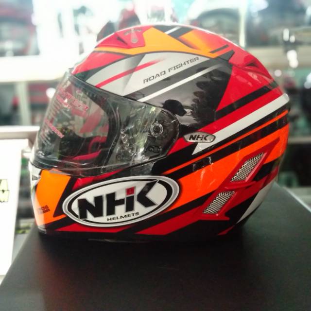 Jual HELM FULL FACE NHK GP PRO MAGMA ORANGE | Shopee Indonesia