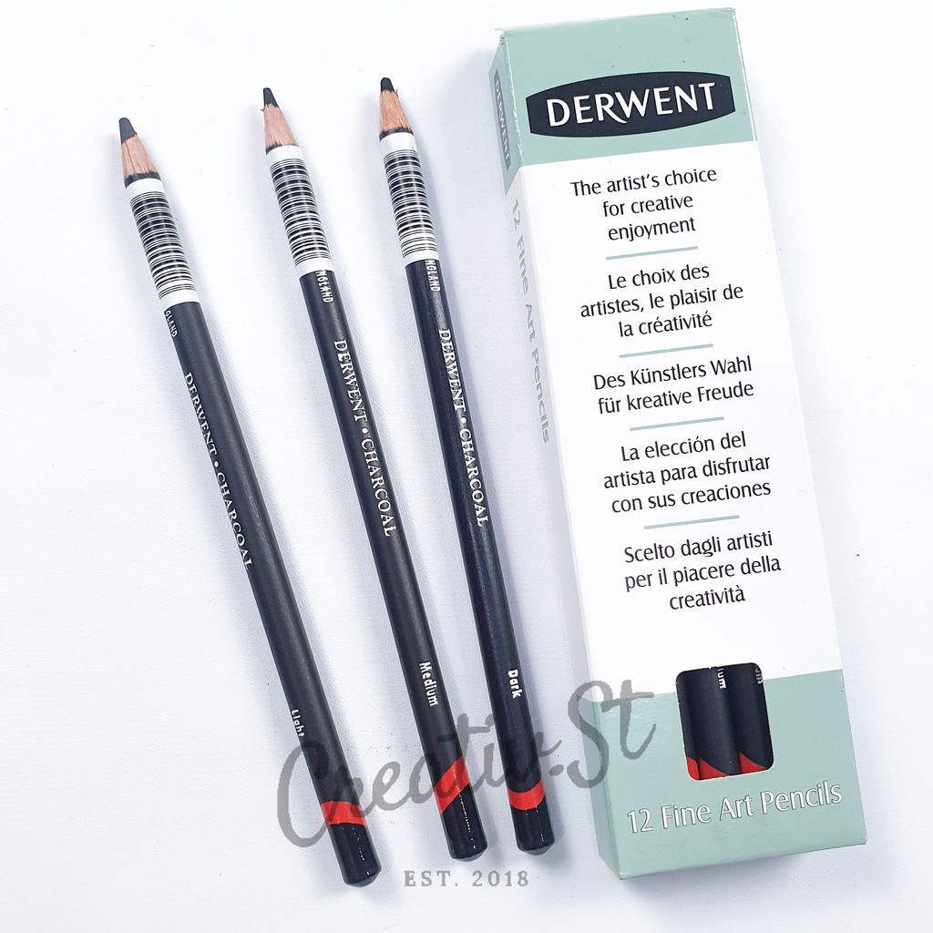 Jual Derwent Charcoal Pencil Pensil Arang Sketsa Gambar | Shopee Indonesia