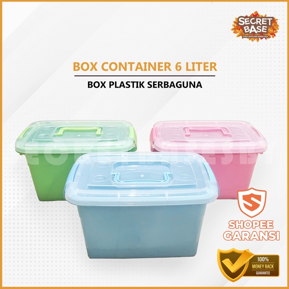 Jual BOX CONTAINER 6 LITER - Pegangan / Box Plastik Serbaguna 6L ...