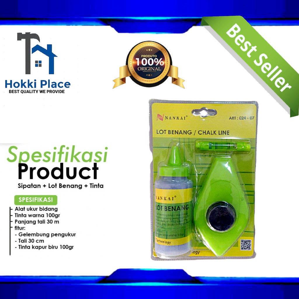 Jual LOT TUKANG BENANG NANKAI CHALK LINE SIPATAN SIPAT LOT BENANG ...