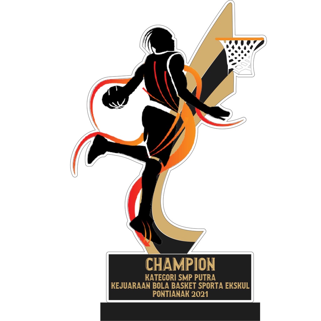 Jual Piala/Trophy/Plakat/Basket/Bahan Akrilik 3mm dan 6mm/Free Design ...