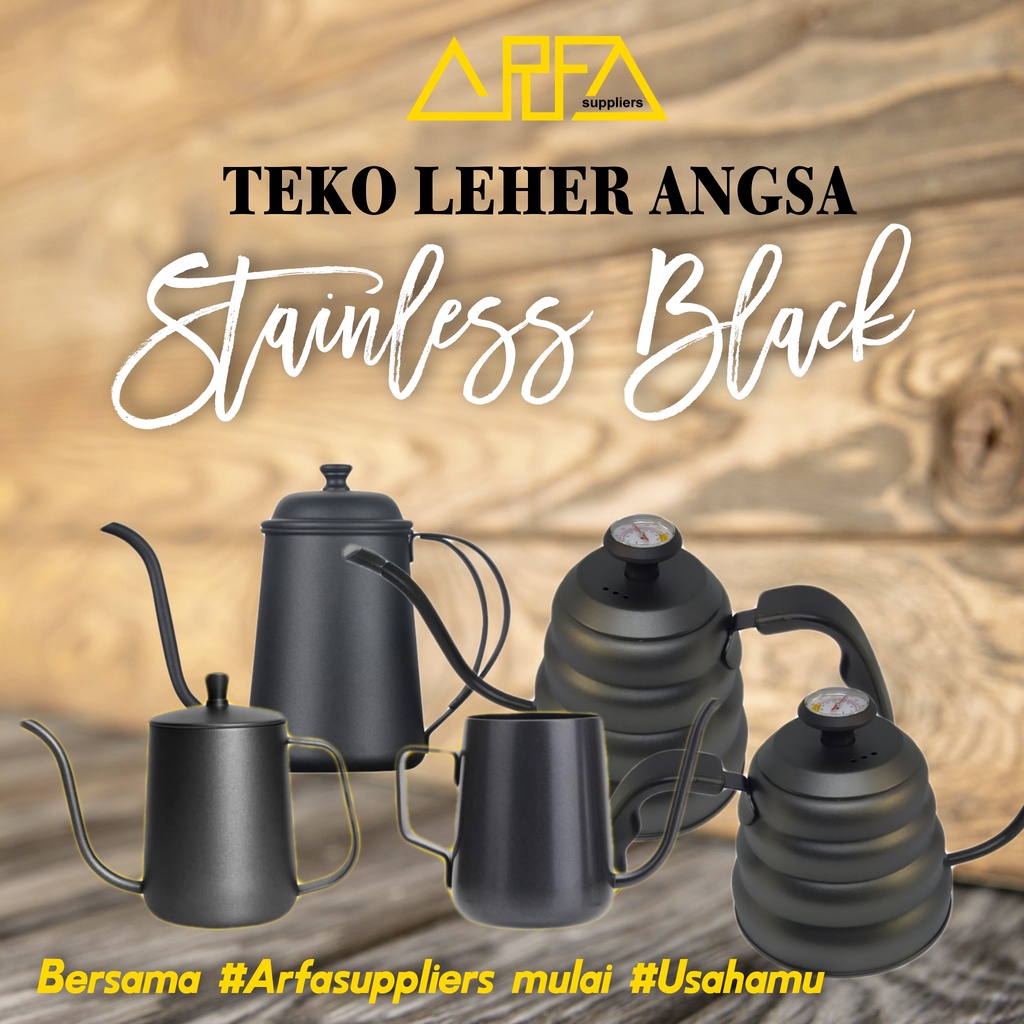 Jual Teko V60 Leher Angsa Stainless Gooseneck Black Teflon | Shopee ...