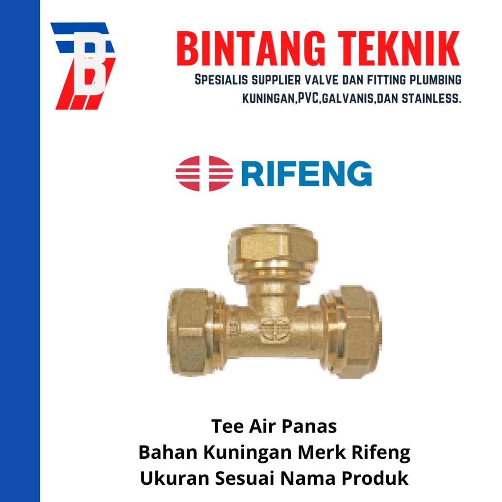 Jual Tee Pipa Air Panas T1216 X 1216 (1/2") Rifeng | Shopee Indonesia