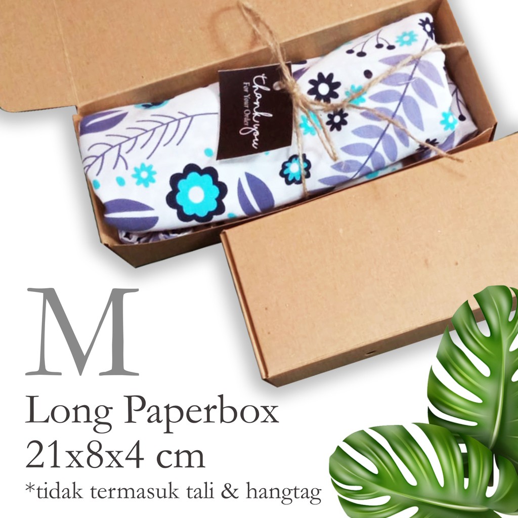 Jual (ISI 10 PCS) LONG PAPERBOX_M / BOX PACKAGING HIJAB / PAPER ...