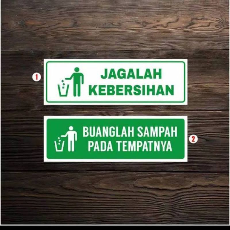 Jual stiker jagalah kebersihan stiker tulisan buang sampah pada ...