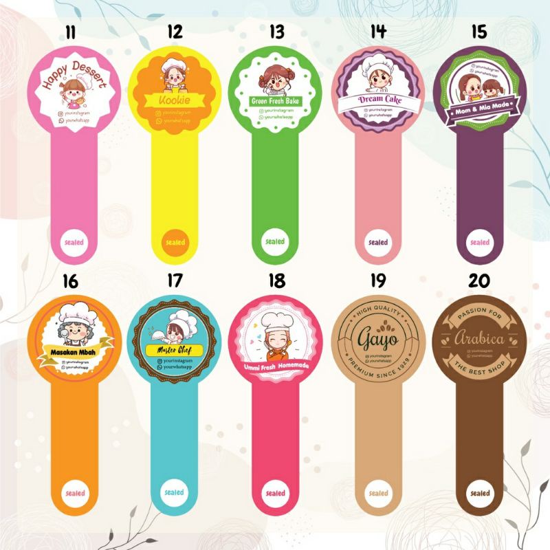 Jual STIKER LABEL MAKANAN - STIKER LABEL BOX - STIKER HAMPERS - SEAL ...