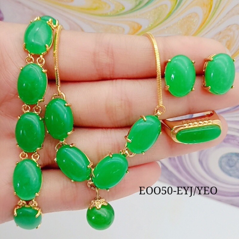 Jual perhiasan set permata giok lapis mas 24k terawet | Shopee Indonesia