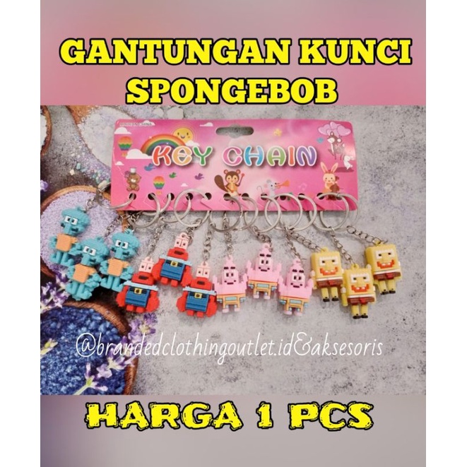 Jual GANTUNGAN KUNCI KARAKTER SPONGEBOB / GANCI SQUIDWARD / GANCI MR ...