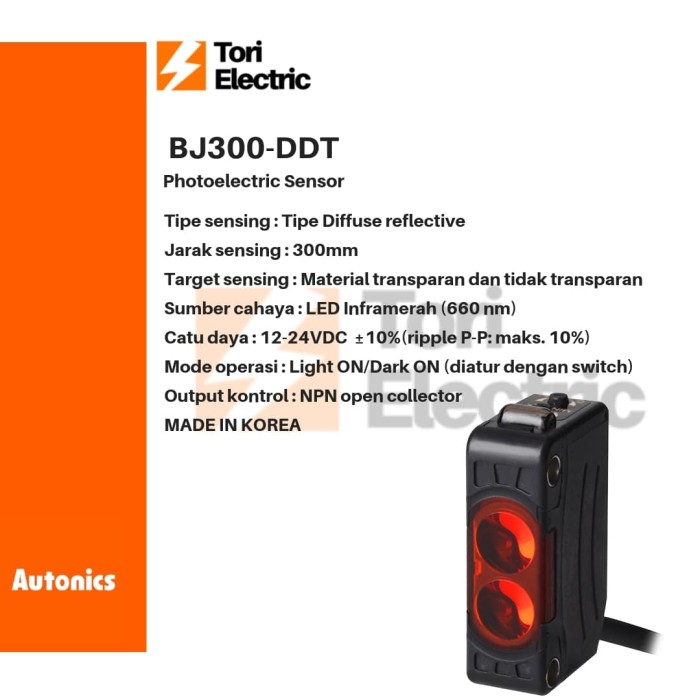 Jual AUTONICS SMALL PHOTOELECTRIC SENSOR BJ300-DDT 100% ORI | Shopee Indonesia