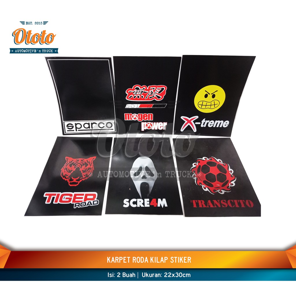 Jual Karpet Roda Universal Kilap Stiker 22x30cm | Shopee Indonesia
