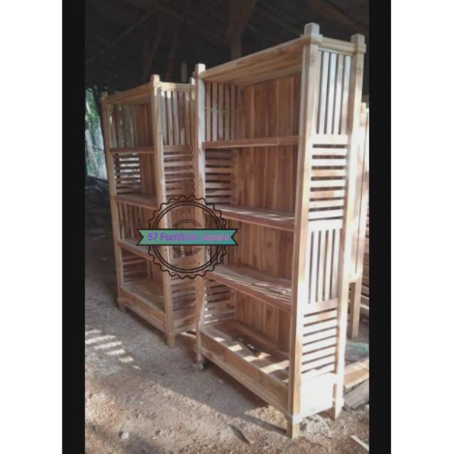 Jual Lemari tempat Buku - Rak hias laci 3 model terbuka mentahan ...