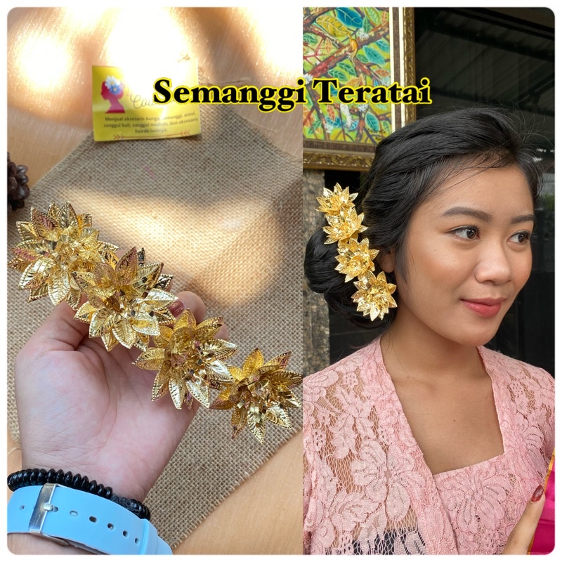 Jual Semanggi Teratai/semanggi emas Bali / aksesoris hiasan rambut ...