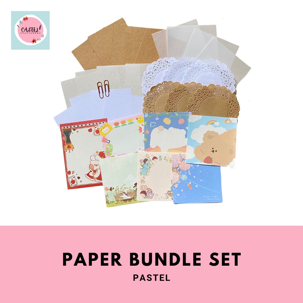 Jual Pastel Paper Bundle Set Paket Kertas Journal Kit Lengkap Murah ...