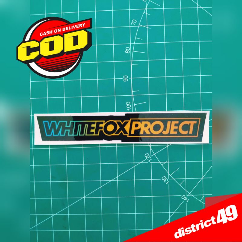 Jual Stiker print and cut laminasi tahan air - Stiker WHITE FOX PROJECT ...