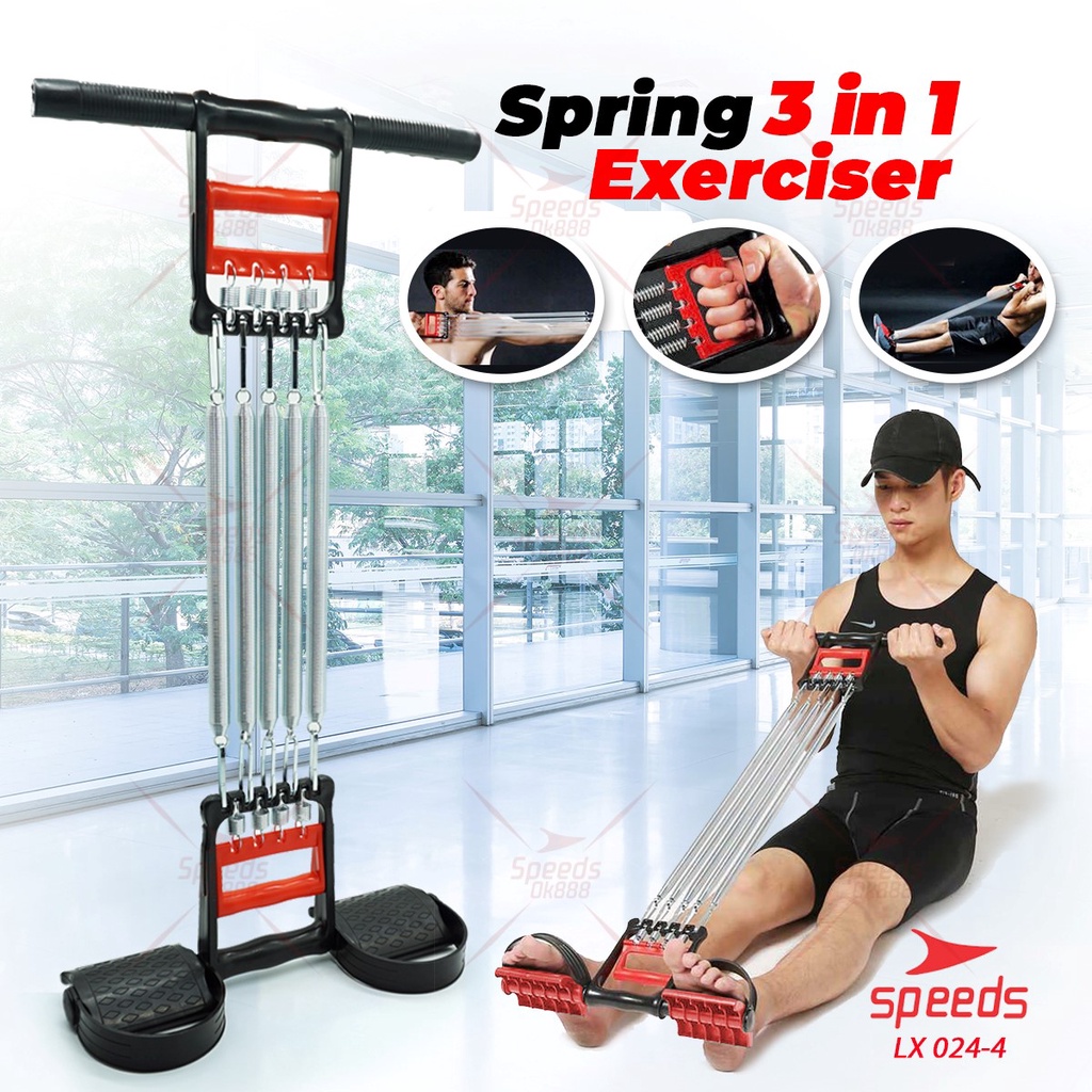Jual SPEEDS Spring Chest Pull Excerciser Alat Fitness 3in1 Portable ...