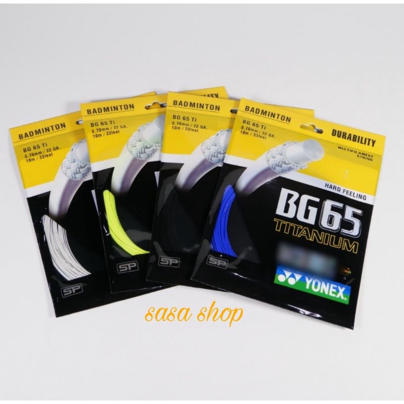 Jual Senar Raket Badminton / Bulutangkis BG 65 TI / BG 65 TITANIUM ...