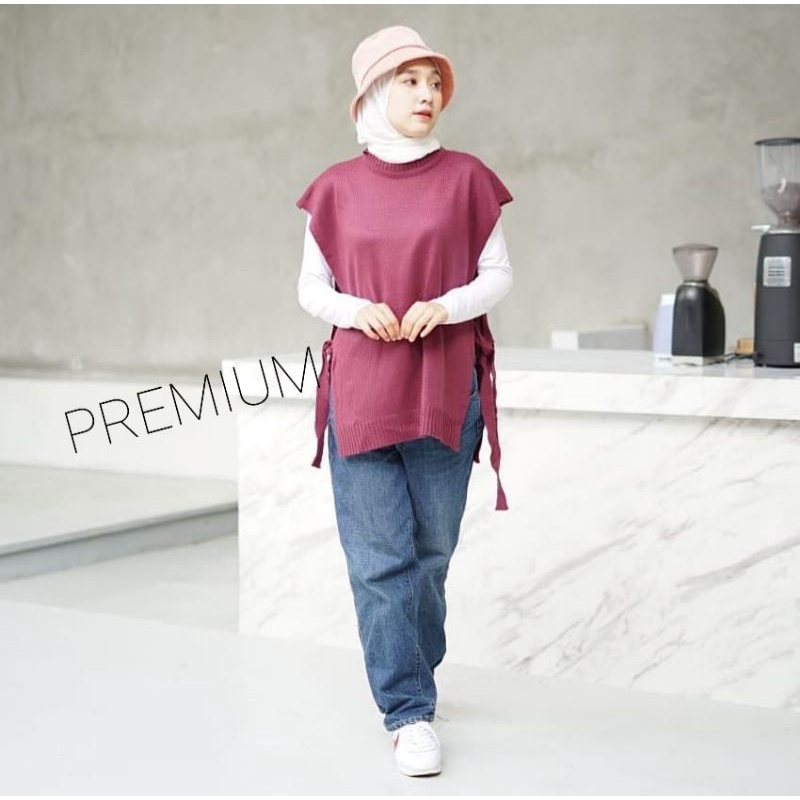 Jual VEST RAJUT TALI PREMIUM/ ROMPI RAJUT IMPORT/ ROMPI KEKINIAN/ ROMPI ...