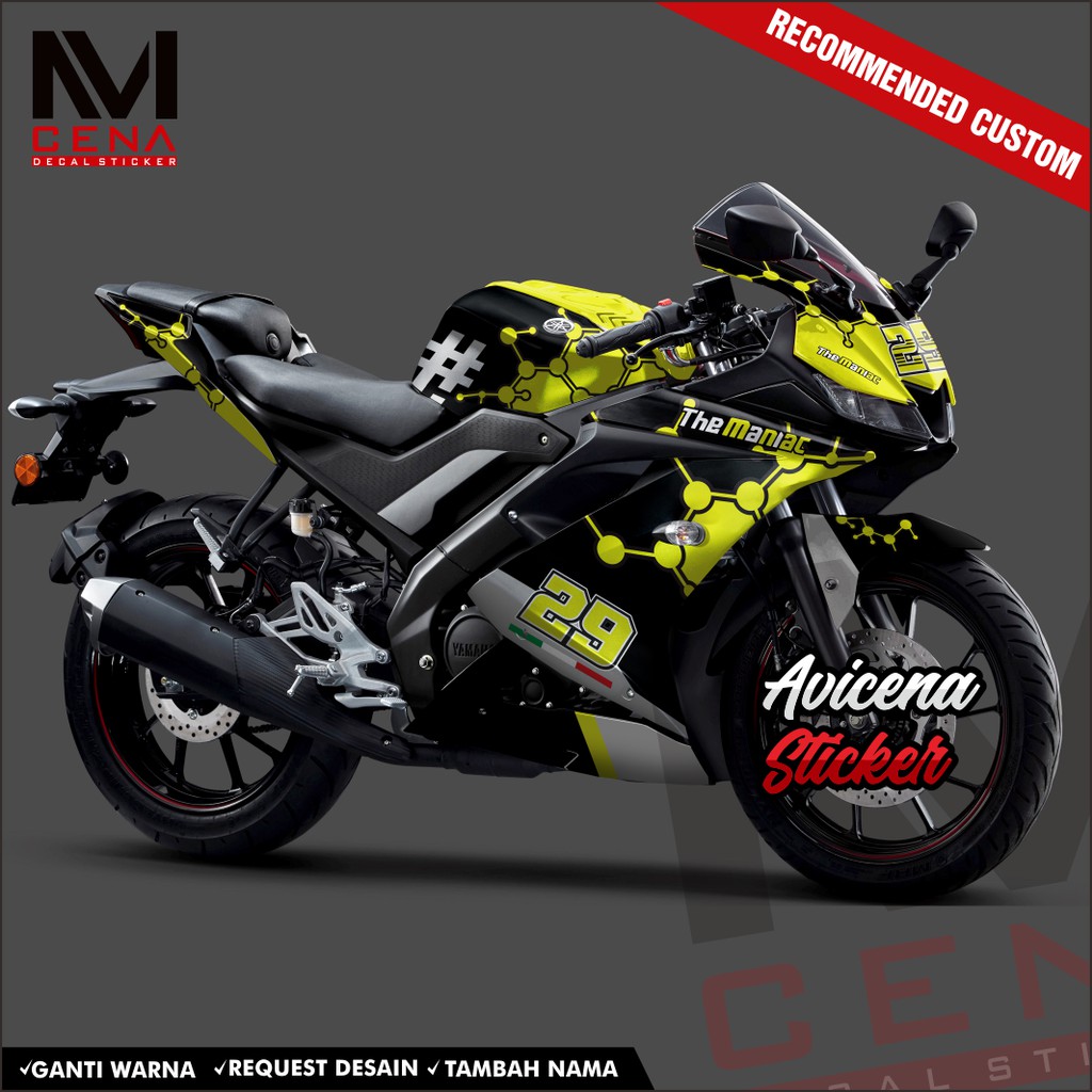 Jual Sticker Decal R15 V3 Full Body Decal Sticker Yamaha R15 V3 ...