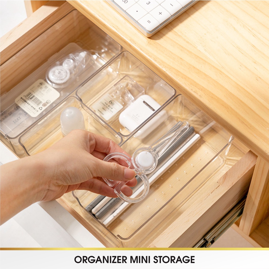 Jual Acrylic Akrilik Storage Drawer Kotak Pembatas Sekat Laci Organizer ...