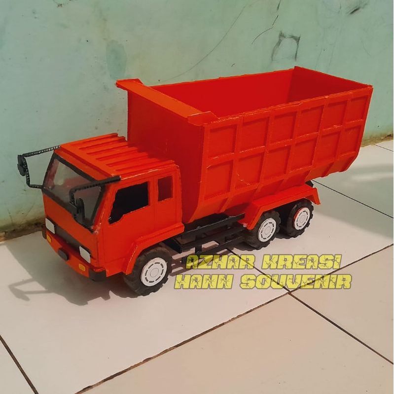 Jual mainan miniatur dump truk fuso tronton bahan plastik | Shopee ...