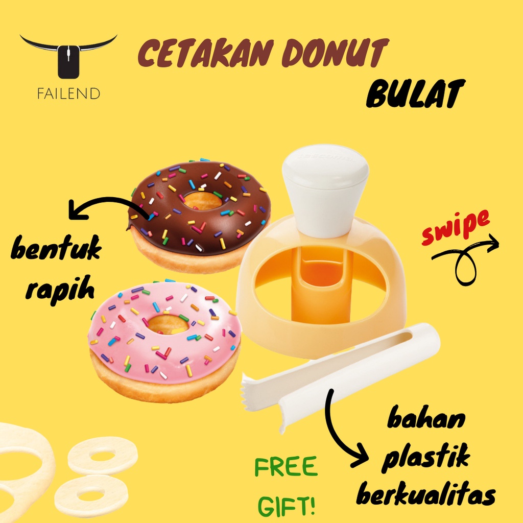 Jual Cetakan Donat Bulat Doughnut Donut Mold dengan Set Gagang | Shopee ...