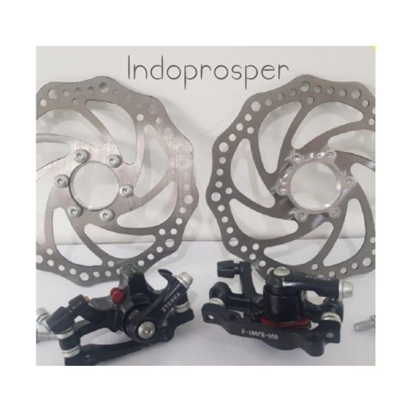 Jual Rem Cakram Sepeda Disc Brake Satu Set Merk Eterna Model Drat/Ulir ...