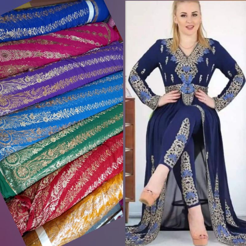 Jual (COD) kain saree sari india/baju pesta india terbaru/ sari india ...