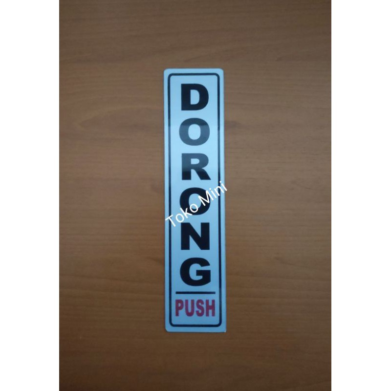 Jual SIGN LABEL DORONG PINTU - PUSH DOOR SIGN PLAT (1 BUAH) | Shopee ...