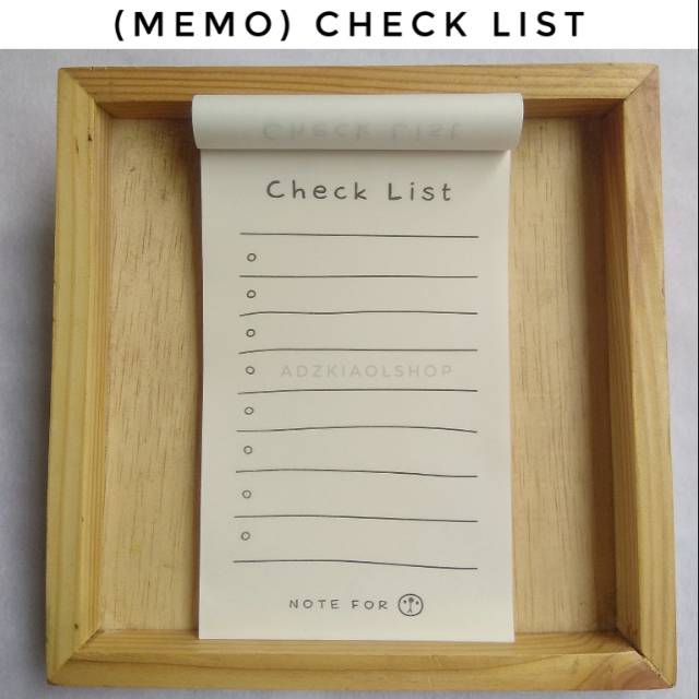 Jual Memo / Check list / To do list / Weekly Planner / Buku Memo / Buku ...