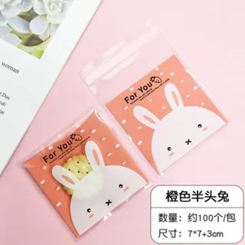 Jual 100pc plastik cookies / kemasan kue / cookies packing 7x7+3cm ...