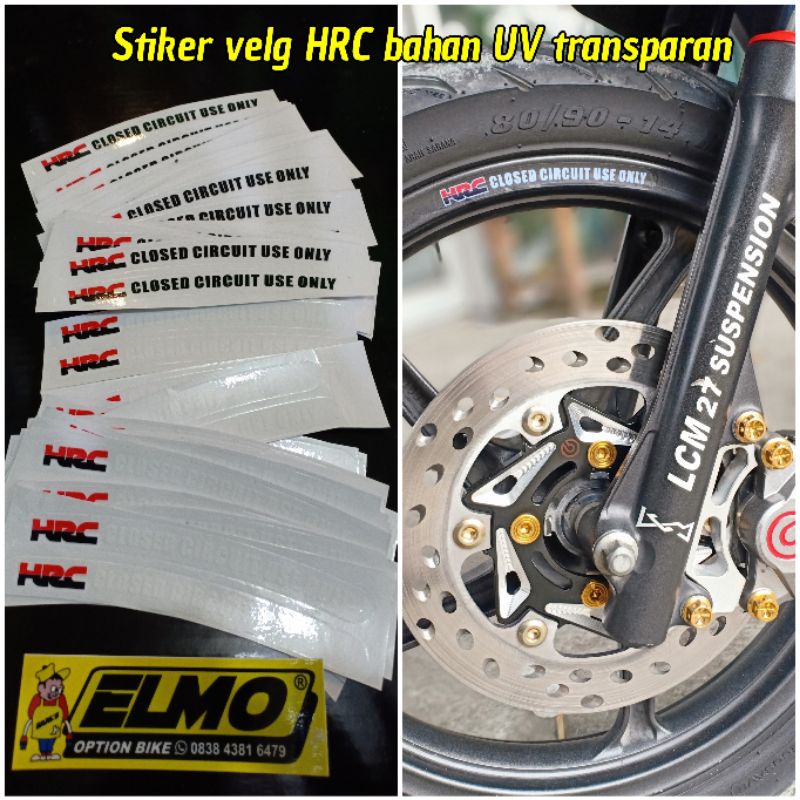 Jual stiker velg hrc uv transparan vario beat scoopy genio | Shopee ...