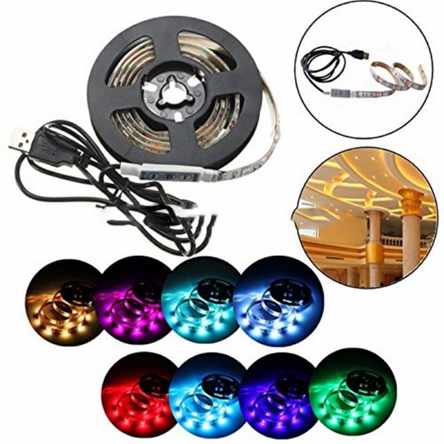 Jual Mood Light Led Strip 5050 RGB with USB Controller - SMD2835 ...